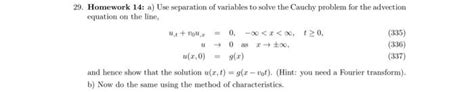 Solved A Use Separation Of Variables To Solve The Cauchy