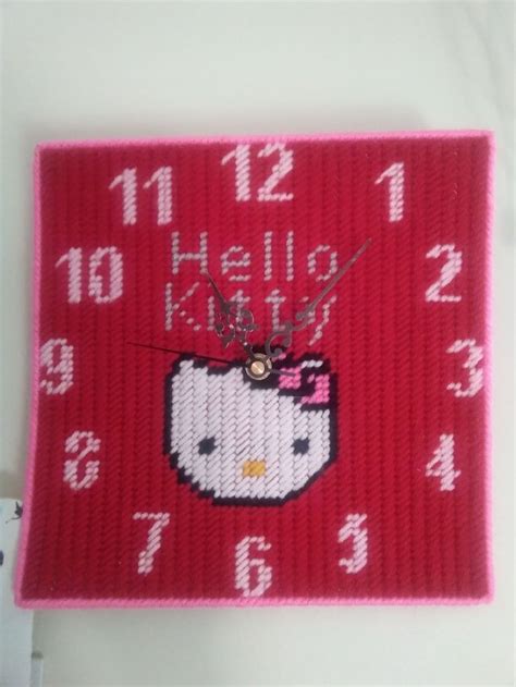 Hello Kitty Clock Home Wall Decor Hello Kitty Plastic Canvas