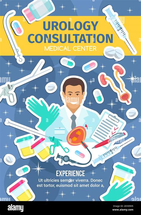 Urologist On Urology Poster For Urological Disease Clinic Urinary System And Urethral Dilator