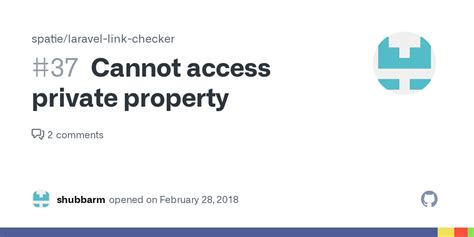 cannot access private property · issue 37 · spatie laravel link