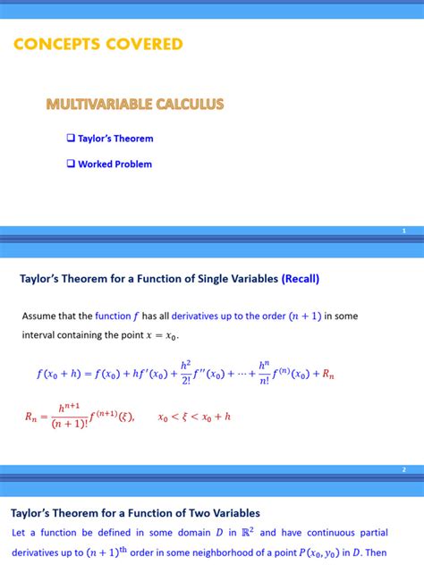 Taylor Series For Multi Variables Pdf
