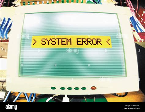 Computer Systems Error Message On Screen Digital Composite Stock