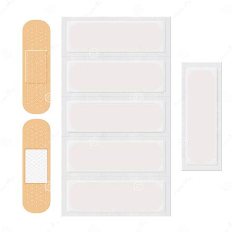 A Set Of Medical Patch Icons A Bandageis The Patch Is A Dosage Form