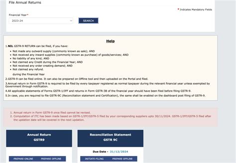 Gstr 9 Form Active On Gst Portal For Fy 2023 24 Gstr 9 Optional And Mandatory Tables For Fy 2023 24