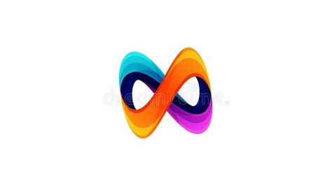 Infinity Symbol Loop Gradient Colors Abstract Stock Illustration