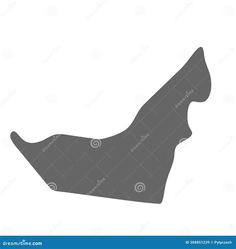 United Arab Emirates Simplified Smooth Vector Country Map Stock
