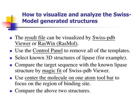 Ppt 3d Structure Swiss Pdb Viewer Powerpoint Presentation Free
