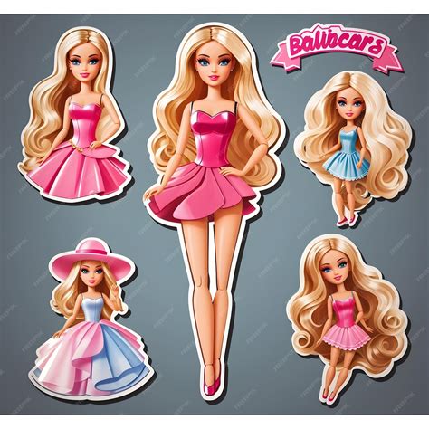 Premium Photo Barbie Sticker Vector