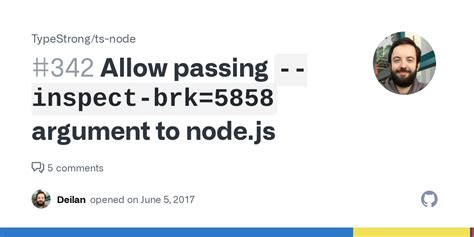 Allow Passing Inspect Brk 5858 Argument To Node Js Issue 342 TypeStrong Ts Node GitHub