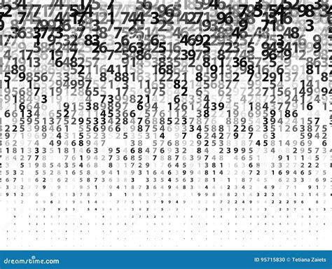 Vector Illustration Of Abstract Big Data Numeric Business Background