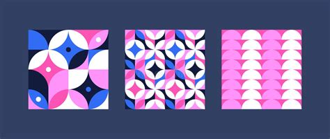 Geometric Shapes Abstract Background Collection Vector Colorful Illustration Stock Vector