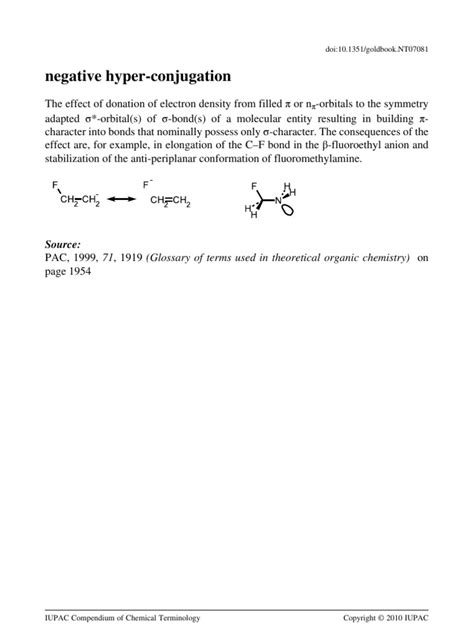 Negative Hyperconjugation