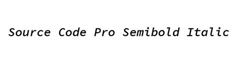 Source Code Pro Semibold Italic Font FFonts Net