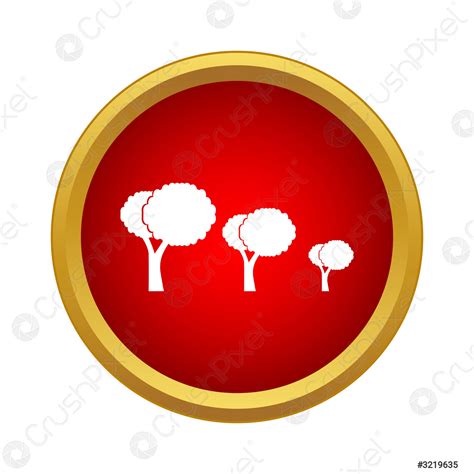 Trees Icon Simple Style Stock Vector 3219635 Crushpixel