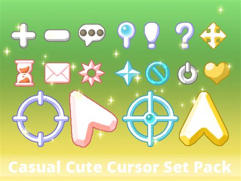 Casual Cute Cursor Set Pack 2d アイコン Unity Asset Store