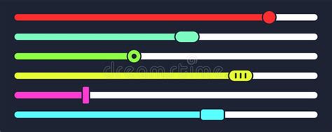 Modern Set With Slider Bar UI Slider Bar For App And Web Site Stock Illustration Illustration