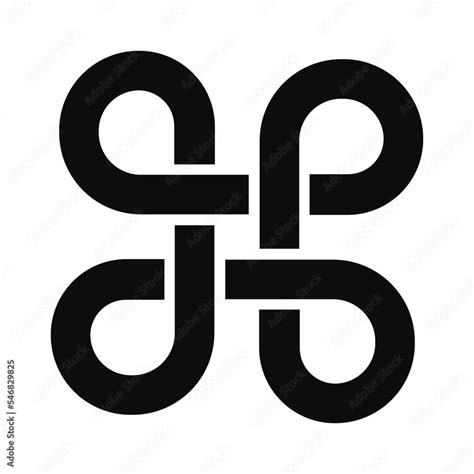 Loop Symbol Vector Flat Style Illustration Looped Square Isolated On