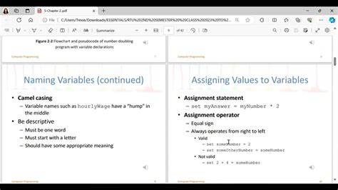 Chapter 2 Computer Programming Youtube