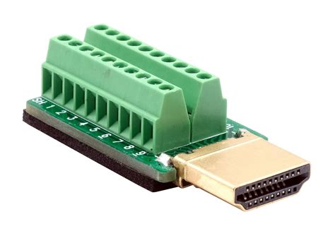 Adapter 19 Pin Hdmi Male To 20 Pin Push And Release Terminal Block Ex 49066