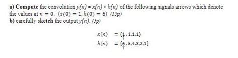 solved a compute the convolution y n x n ∗h n of the