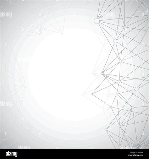 Geometric Grey Background Molecule And Communication Connected Lines With Dots Vector