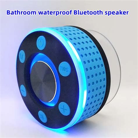 Portable Mini TWS Bluetooth Speaker IPX Waterproof Bathroom Music Palyer Suction Cup Handsfree