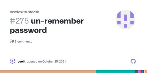 un remember password · issue 275 · rustdesk rustdesk · github