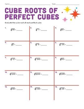 Cube Roots Of Perfect Cubes By Traffy School TPT