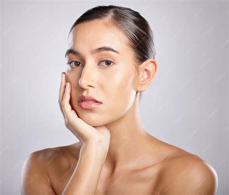 Premium Photo Woman Skincare And Portrait Of A Beauty Model For Face