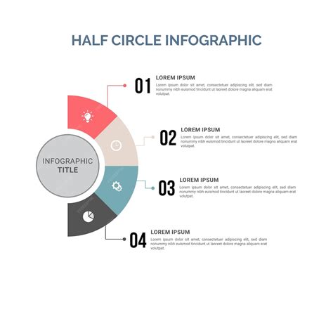 Premium Vector Half Circle Infographic 4 Steps