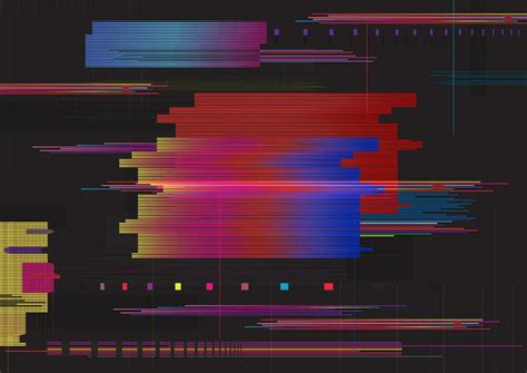 Glitch Abstract Background Glitched Horizontal Stripes Colorful Digital Signal Error 27998269