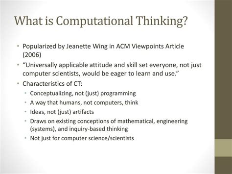 Ppt Assessing Computational Thinking Powerpoint Presentation Free