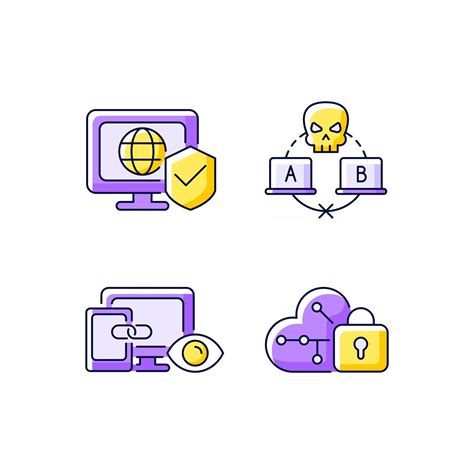 internet privacy purple rgb color icons set 2965438 vector art at vecteezy