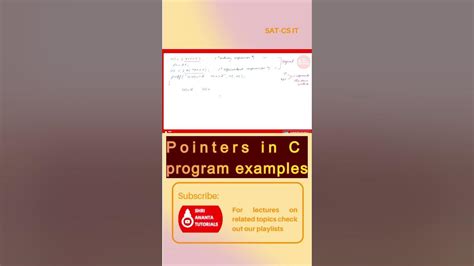 Pointers In C Program Examples Cprogramming Cprogramminginhindi