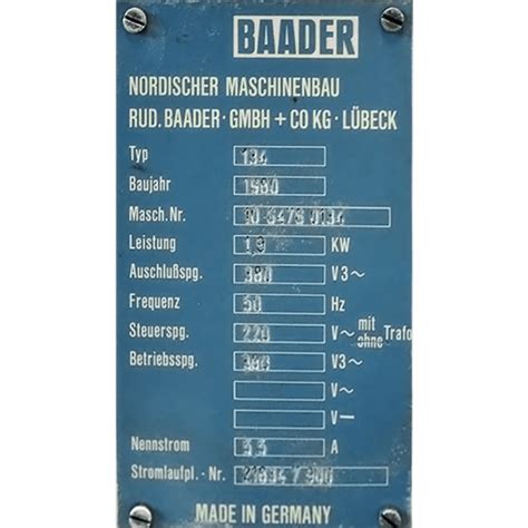 Baader 134 Skinning Used Machines Exapro