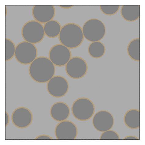 rve models having the same fiber and coating volume fractions but