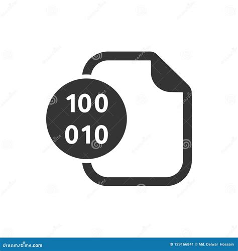 Binary File Icon Stock Vector Illustration Of Format 129166841