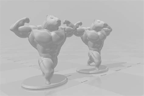Stl File Capybara Muscular・3d Printer Model To Download・cults