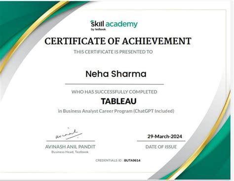 Neha Bhardwaj On Linkedin Tableau Datavisualization Certification Skillsdevelopment…
