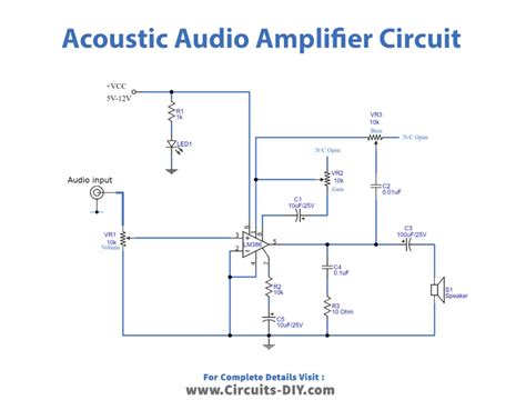 Lm386 Acoustic Audio Amplifier Circuit