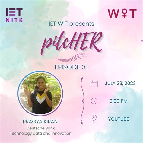 Iet Nitk On Linkedin Greetings From Iet Nitk Wit Were Delighted To Announce Pragya Kiran