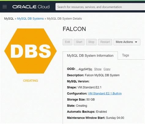 MySQL DB System On Oracle Cloud Infrastructure DB Exam Study