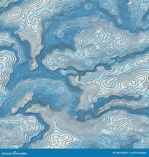 Generative Ai Topographic Map Seamless Pattern Stock Illustration Illustration Of Abstract