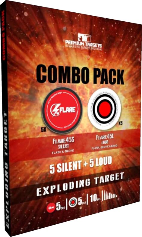 Combo Pack Exploding Target Flash Smoke And Bang Air Rifle Target