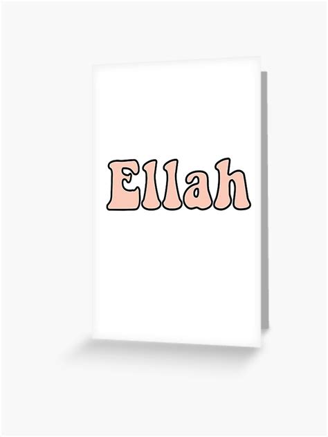 Custom Ellah Design Greeting Card For Sale By Kyrostickers Redbubble