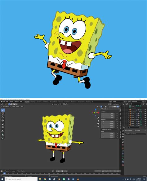 Made A Spongebob Model R Blender