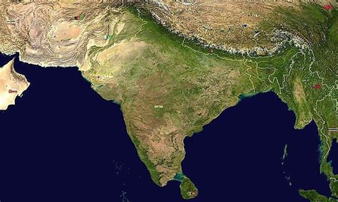 World Map Indian Subcontinent Wayne Baisey