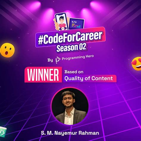 S M Nayemur Rahman On Linkedin Codeforcareer Programminghero Codeforcareer Achievement