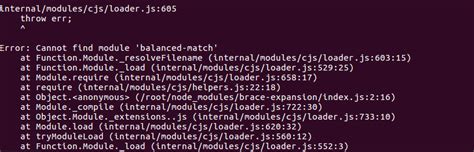 Nodejs Npm Error Cannot Find Module Balanced Match Stack Overflow