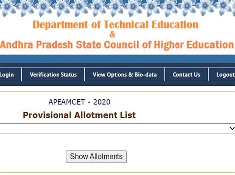 AP EAMCET Seat Allotment Result Released On Apeamcet Nic In Know Details